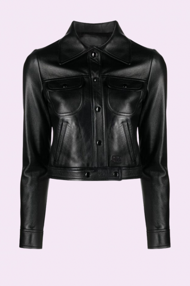 Versatile Genuine Leather Top/Jacket with Black Eyelets – Lilibet Clothing