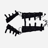 Genuine Black Leather Restraints Arm & Leg Binders Set With Lacing ...
