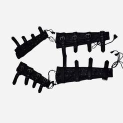 Genuine Black Leather Restraints Arm & Leg Binders Set With Lacing ...