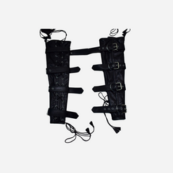 Genuine Black Leather Restraints Arm & Leg Binders Set With Lacing ...