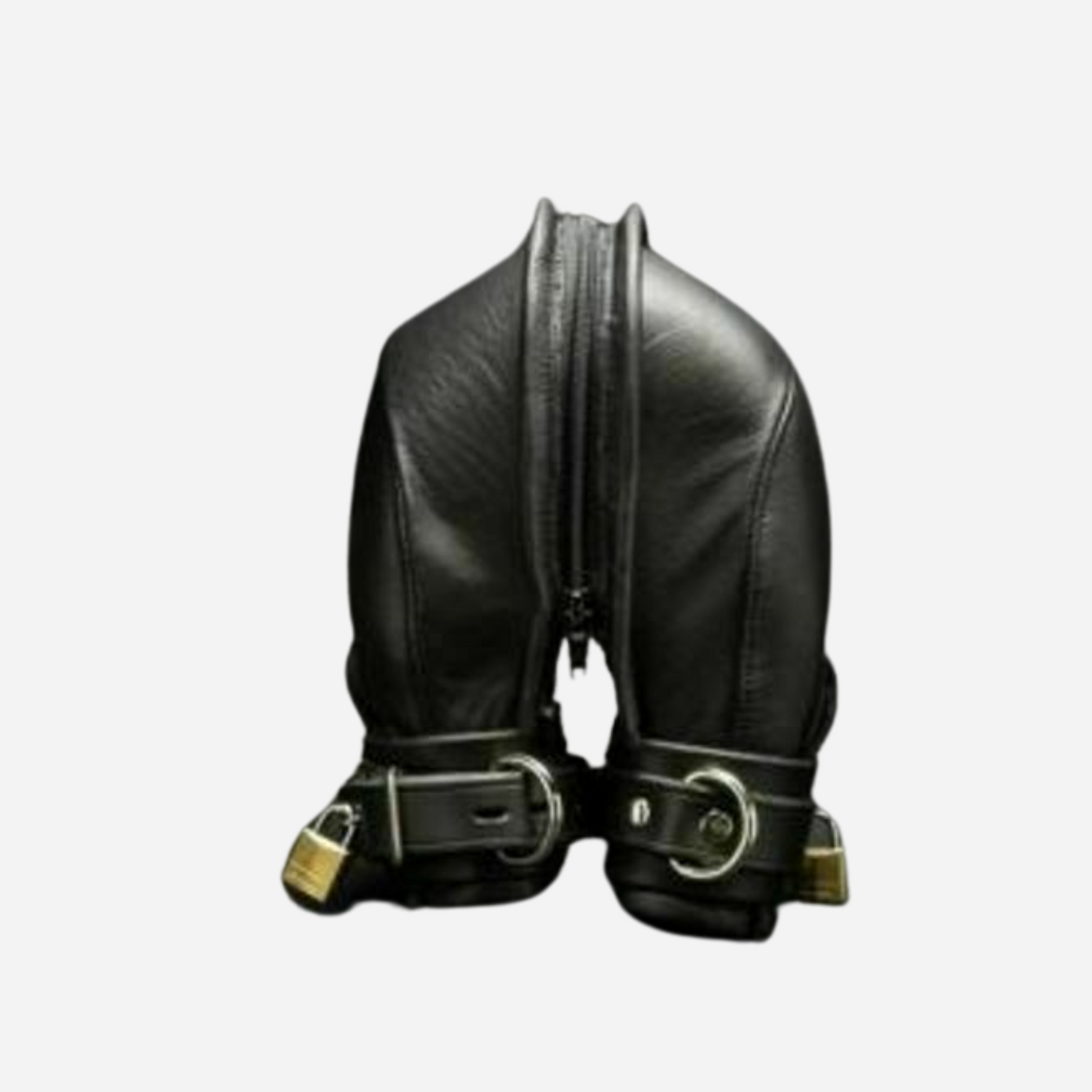Premium Genuine Leather Lockable Mittens with Zipper Palm & Adjustable ...
