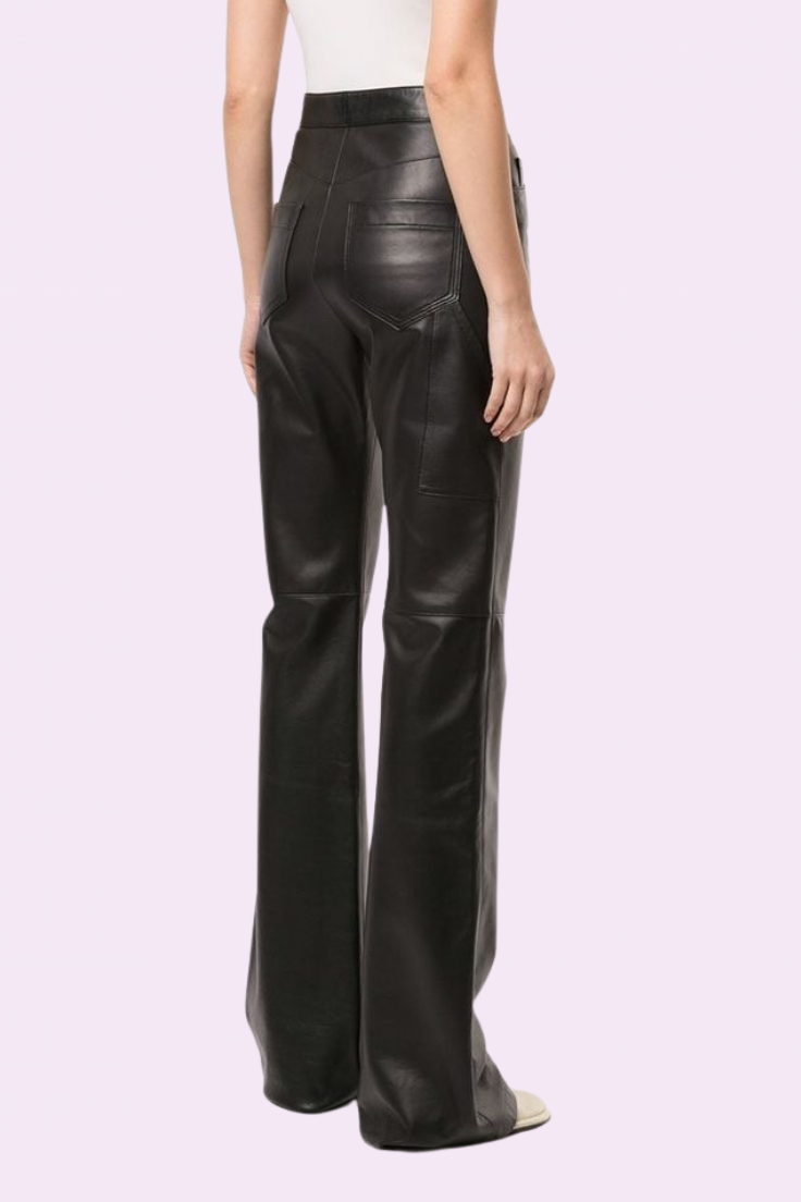 Shop Classic Flared Leather Pants | Genuine Leather, Timeless Style ...
