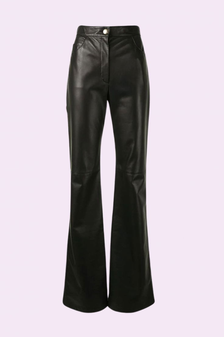 Shop Classic Flared Leather Pants | Genuine Leather, Timeless Style ...
